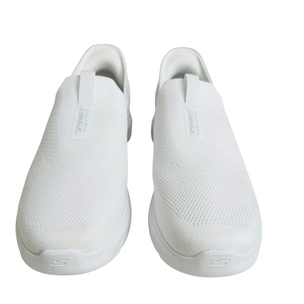 Skechers | Shoes | Skechers Gowalk Slipins Hyper Burst White Knit ...